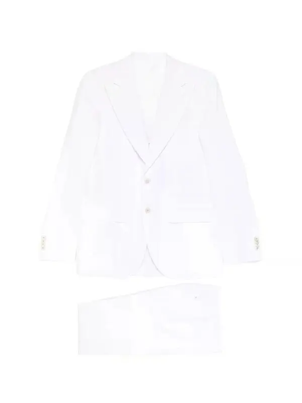 Caruso Aida Single-breasted Suit - White