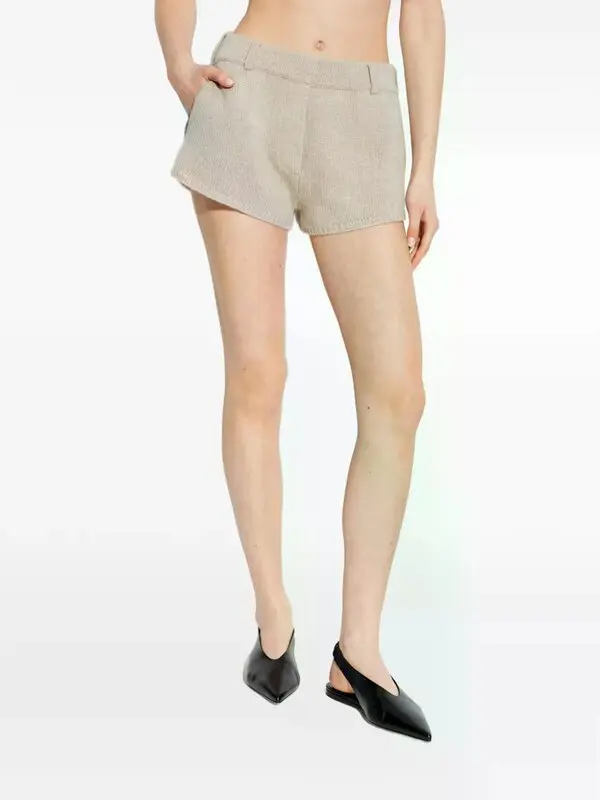 LISA YANG Annora Knitted Shorts - Neutrals