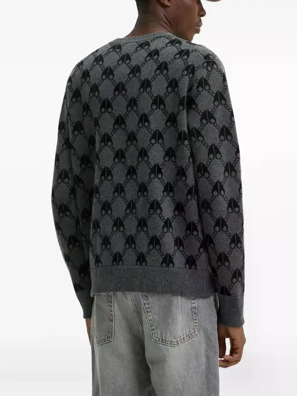 Moose Knuckles Logo Knit Sweater