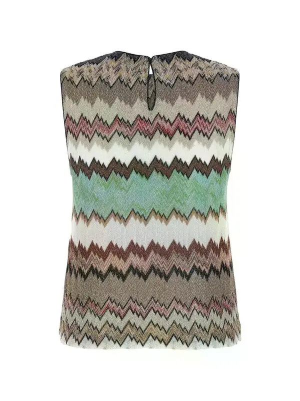 Missoni Zigzag Crew Neck Top - Neutrals