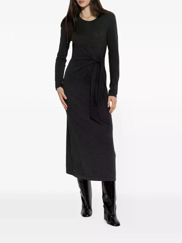 LISA YANG Alayne Long-sleeve Midi Dress - Grey