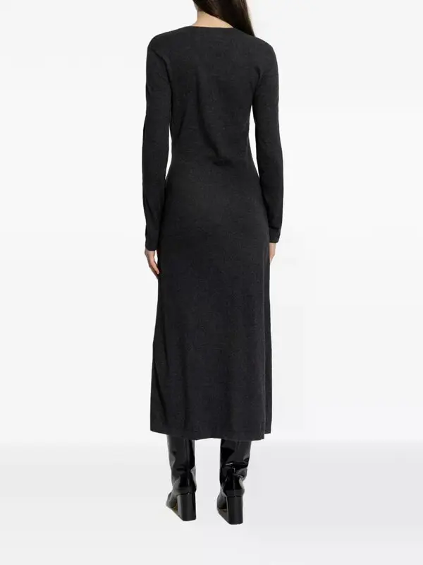LISA YANG Alayne Long-sleeve Midi Dress - Grey