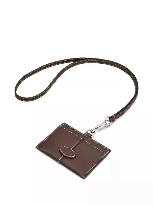 TOD'S Topstitch Badge Cardholder