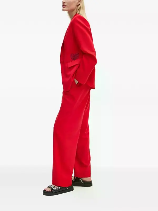 NEVER FULLY DRESSED Pleated Wide-leg Trousers