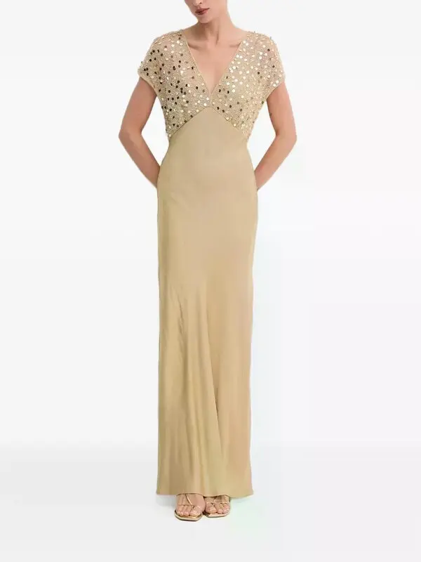 never fully dressed gold dress Short Gold Plus-Size Wedding-Guest Dress with Ruffles– PromGirl