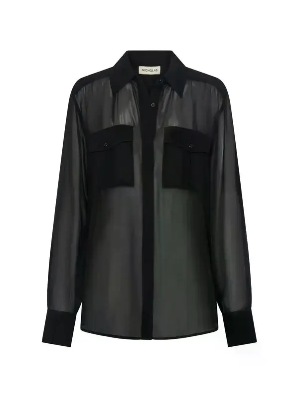 NICHOLAS Shirt With Chest Pockets - Black