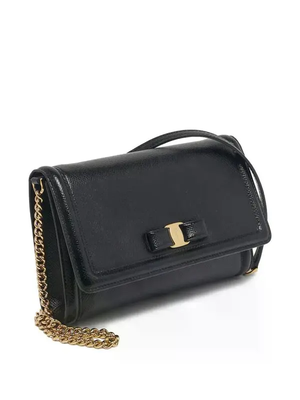 FERRAGAMO Vara Bow Leather Clutch