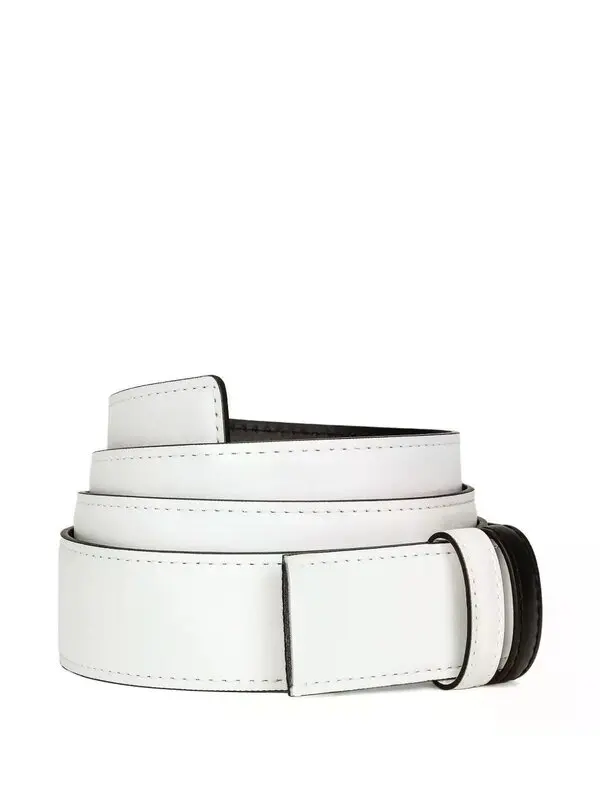 Dolce & Gabbana Stitching-trim Adjustable Belt - White