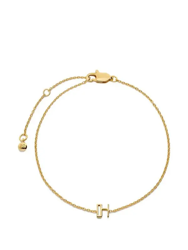 Monica Vinader Initial H Chain Bracelet - Gold