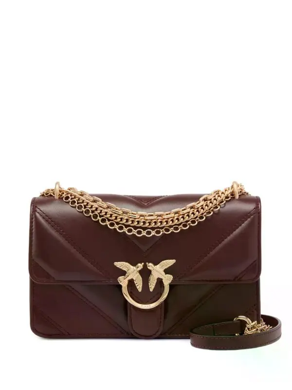 Pinko Mini Love Bag One Chevron Quilted Shoulder Bag