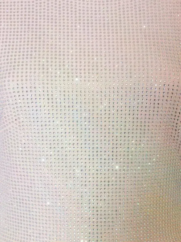 TWENTY FOURHAITCH Rhinestone Embellished Tulle Dress - Neutrals