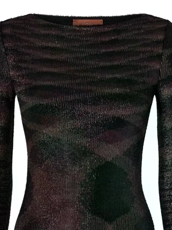 Missoni Long-sleeve Textured Mini Dress - Brown