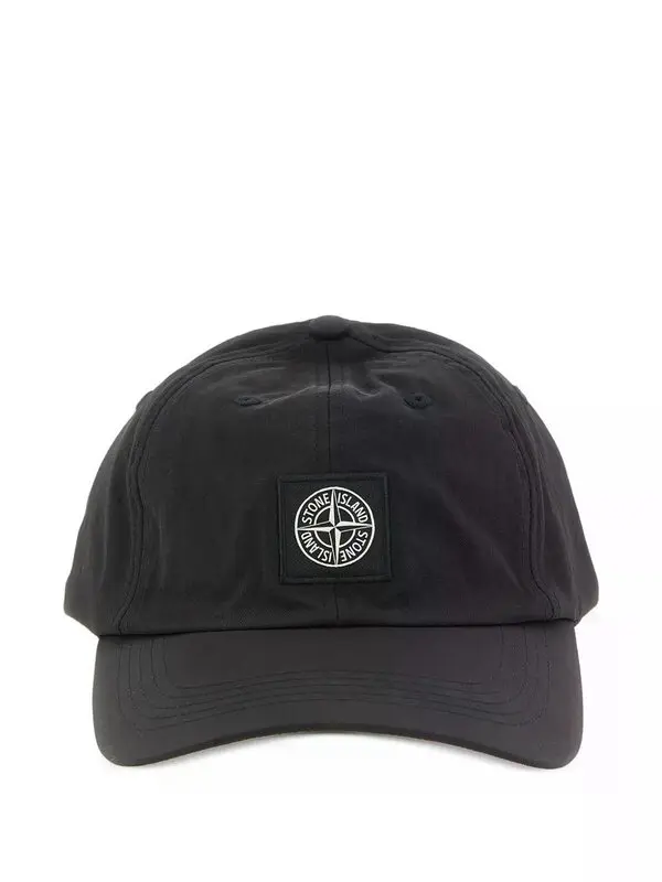 Stone Island Logo Patch Six-panel Cap - Black