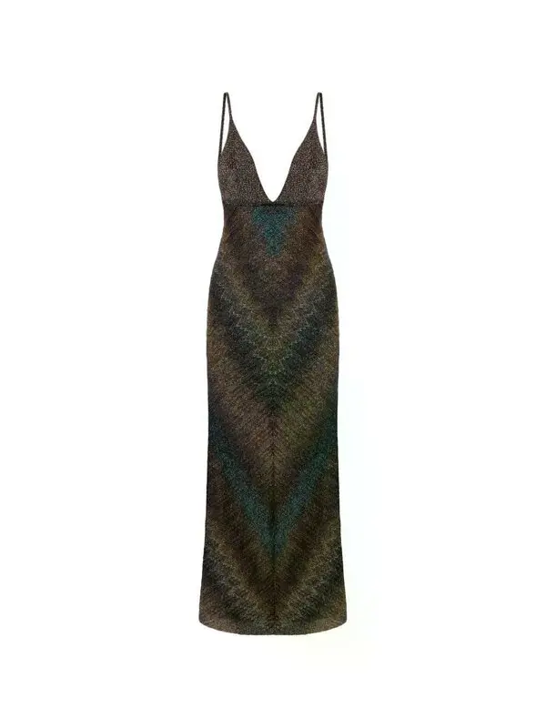 Missoni V-neck Chevron Dress