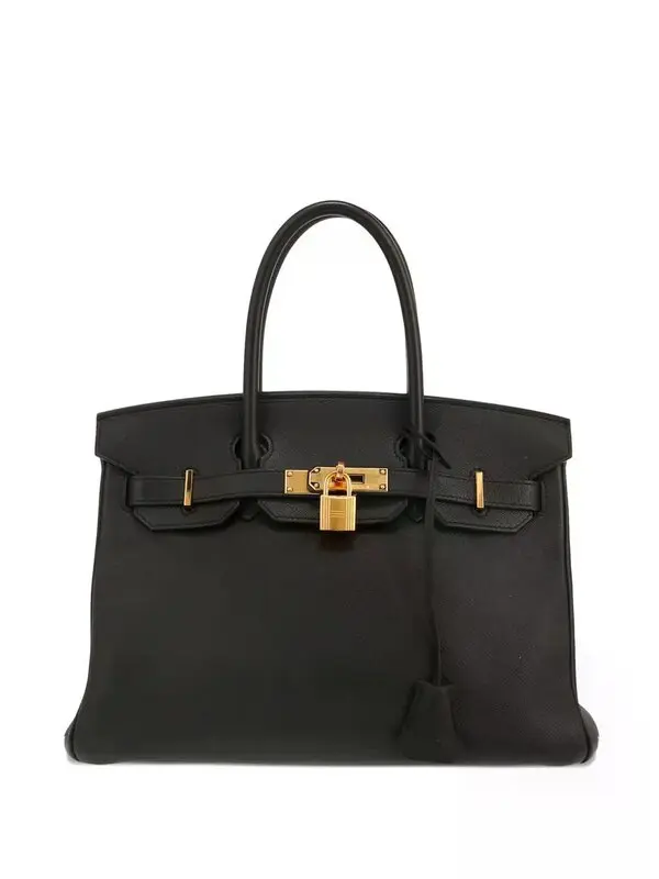Hermès 2016 30 Birkin Leather Tote - Black
