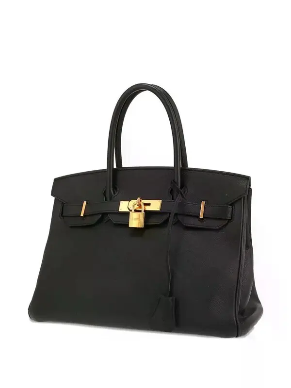 Hermès 2016 30 Birkin Leather Tote - Black