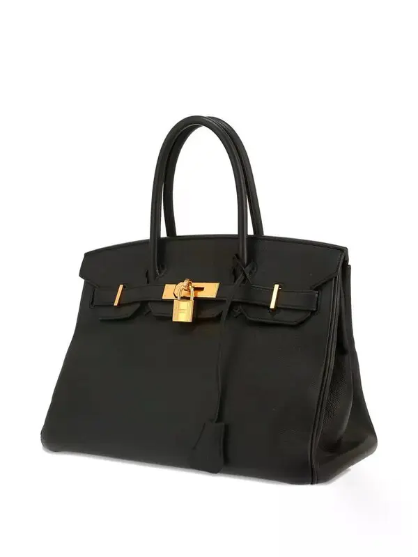 Hermès 2016 30 Birkin Leather Tote - Black