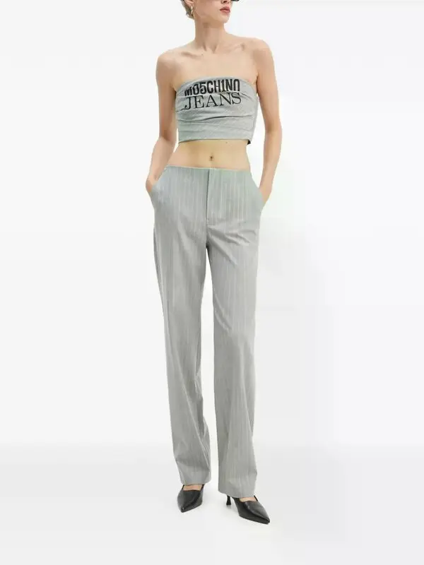 Moschino Pinstripe Straight Leg Trousers