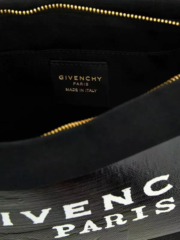 Givenchy Tape Print Small Clutch - Black