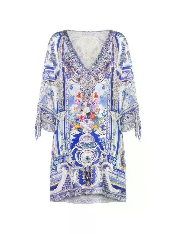 Camilla Printed V-neck Kaftan
