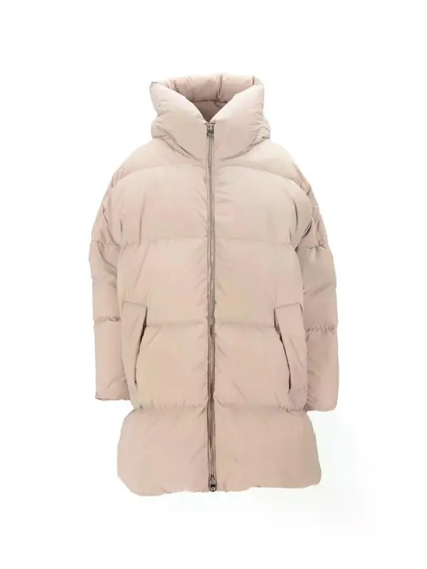 LEMPELIUS Quilted Funnel Neck Coat