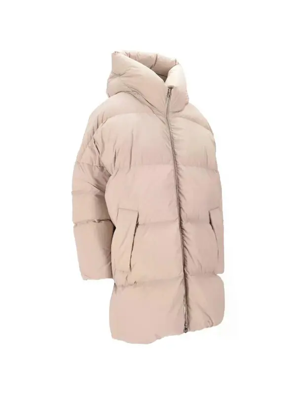 LEMPELIUS Quilted Funnel Neck Coat