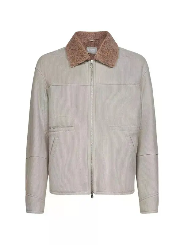 Brunello Cucinelli Shearling-collar Jacket