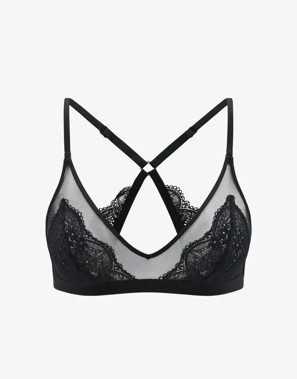 THIRDLOVE All Day Lace Racerback Bralette - Black