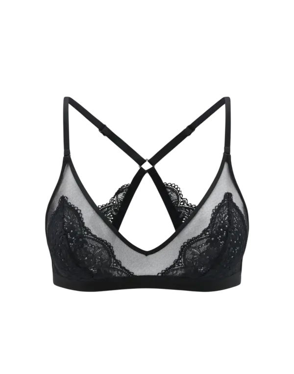 THIRDLOVE All Day Lace Racerback Bralette - Black