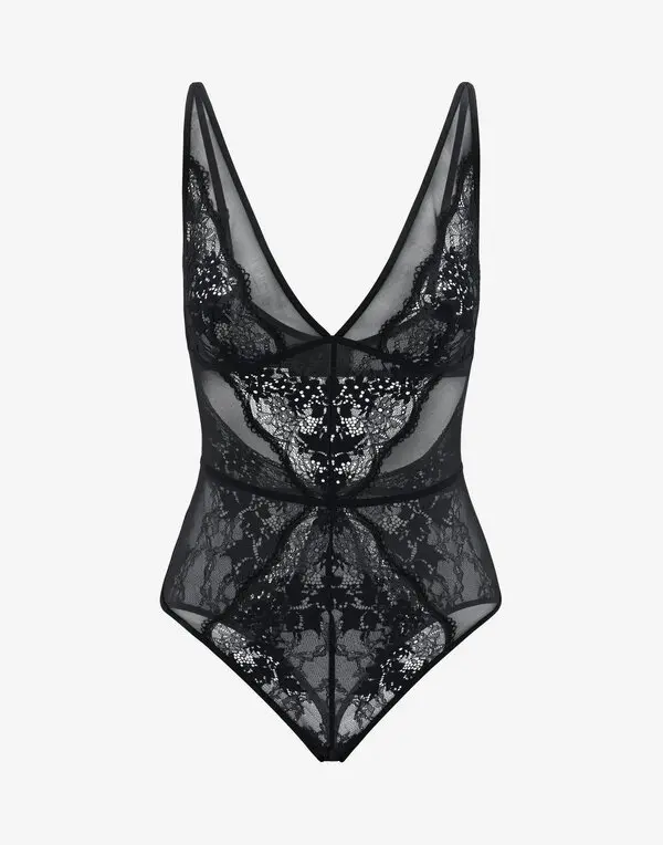 THIRDLOVE All Day Lace Unlined Bodysuit - Black