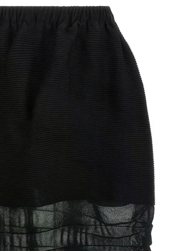 Issey Miyake Contrasting Knit Midi Skirt