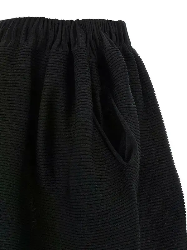 Issey Miyake Contrasting Knit Midi Skirt