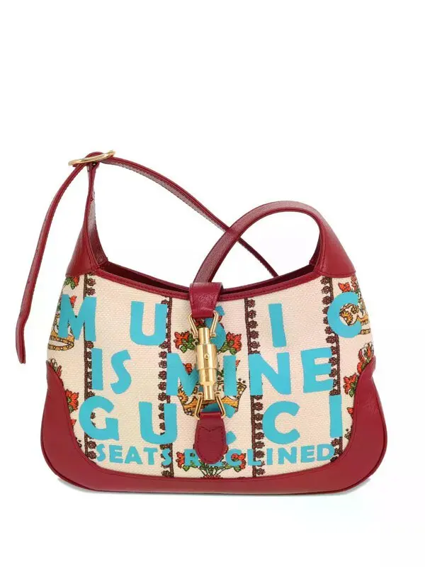Gucci 2020s Jackie Centennial Music Is Mine Floral Shoulder Bag - Neutrals