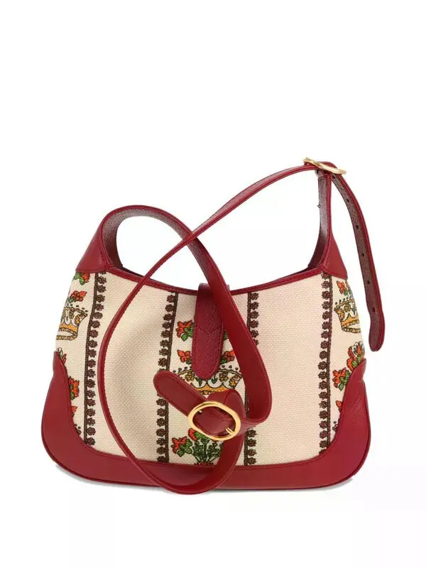 Gucci 2020s Jackie Centennial Music Is Mine Floral Shoulder Bag - Neutrals