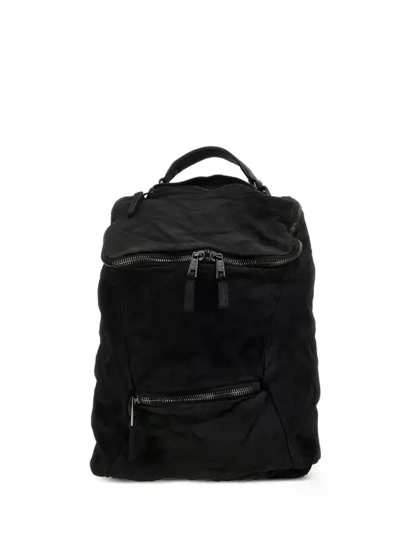 GIORGIO BRATO Zip-fastening Leather Backpack - Black