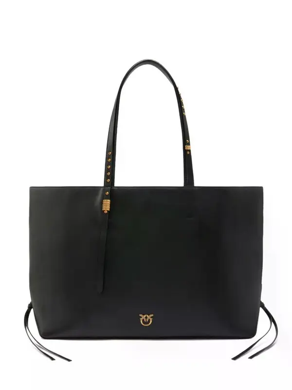 Pinko Leather Tote Bag - Black
