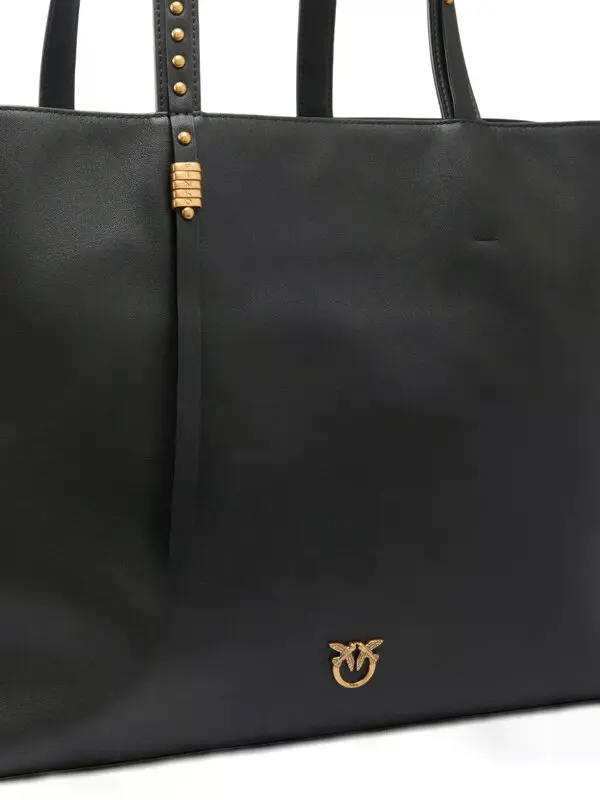 Pinko Leather Tote Bag - Black