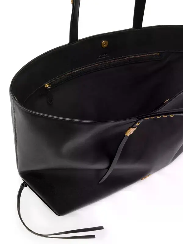 Pinko Leather Tote Bag - Black