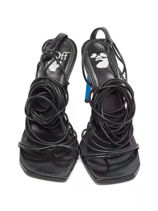 Off-White Strappy Square-toe Sandals