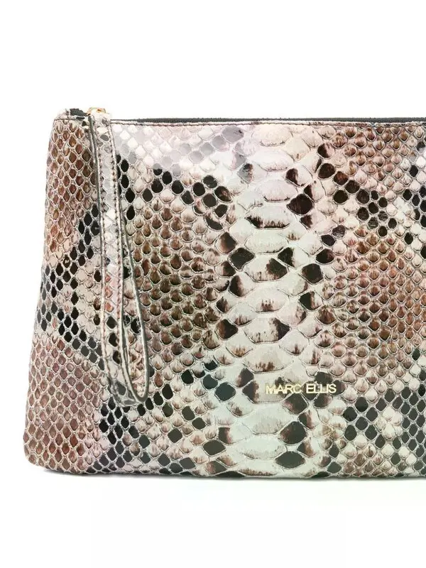 MARC ELLIS Amaya M Snake-effect Clutch Bag