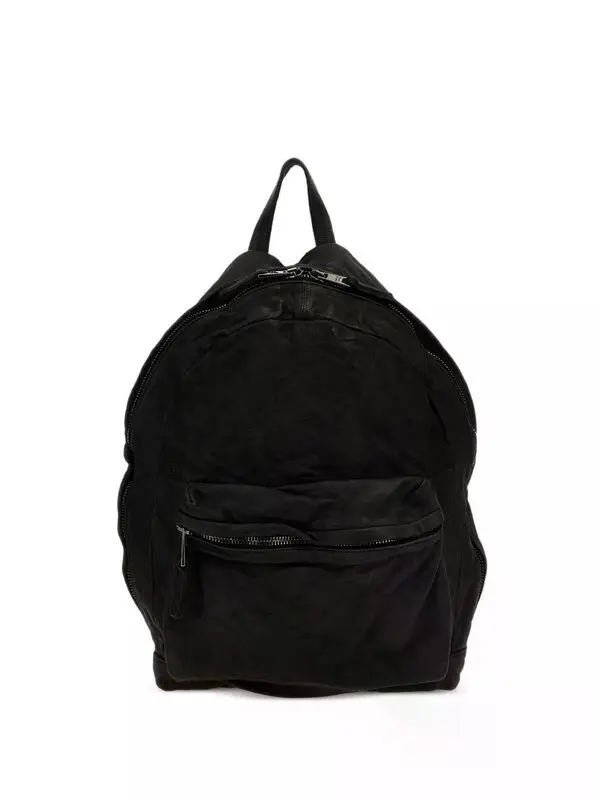 GIORGIO BRATO Zip-fastening Leather Backpack - Black