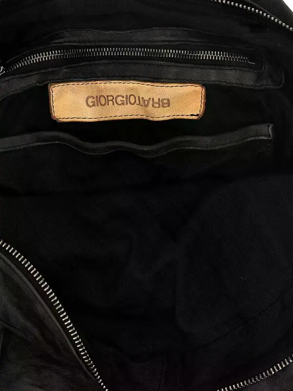 GIORGIO BRATO Zip-fastening Leather Backpack - Black