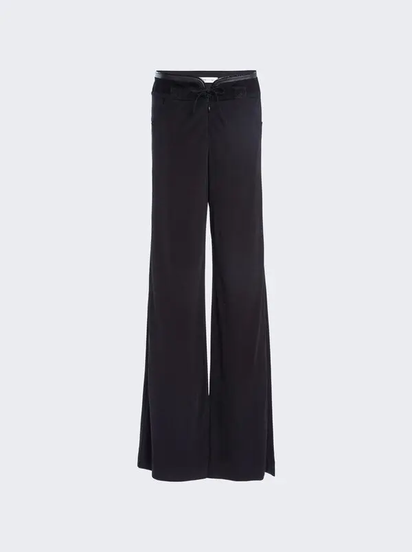 Christopher Esber Yvette Leather Belted Jersey Trouser