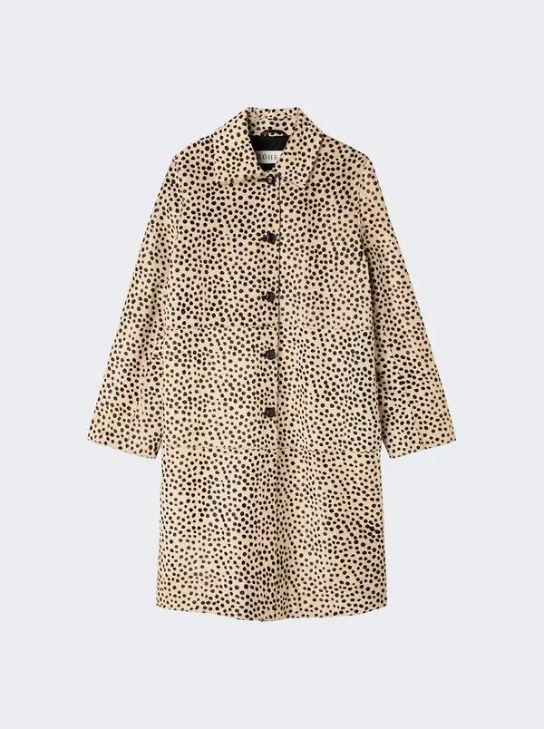 RÃHE Cheetah Pony Hair Coat
