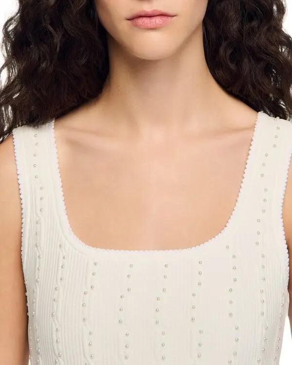Sandro Short Knit Dress - White