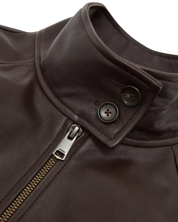 REISS Eloise Cropped Bomber Jacket