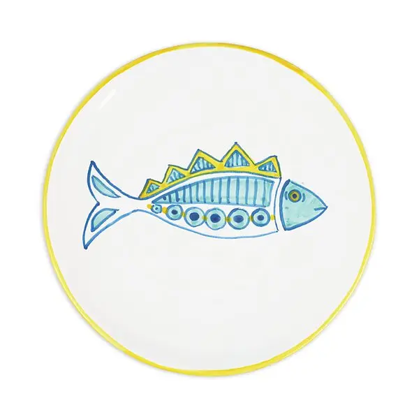 VIETRI Elba's Fish Spiked Fin Salad Plate - Multi