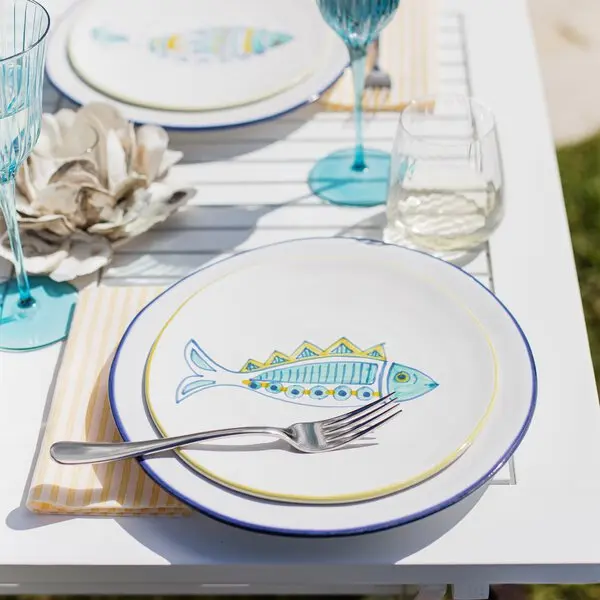 VIETRI Elba's Fish Spiked Fin Salad Plate