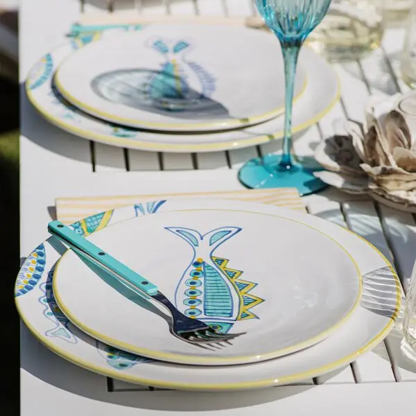 VIETRI Elba's Fish Spiked Fin Salad Plate