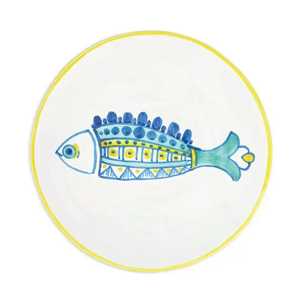 VIETRI Elba's Fish Dotted Fin Salad Plate - Multi
